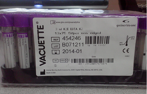 454246, Greiner, VACUETTE, Lavender, Blood, Collection, Tube, Purple ...