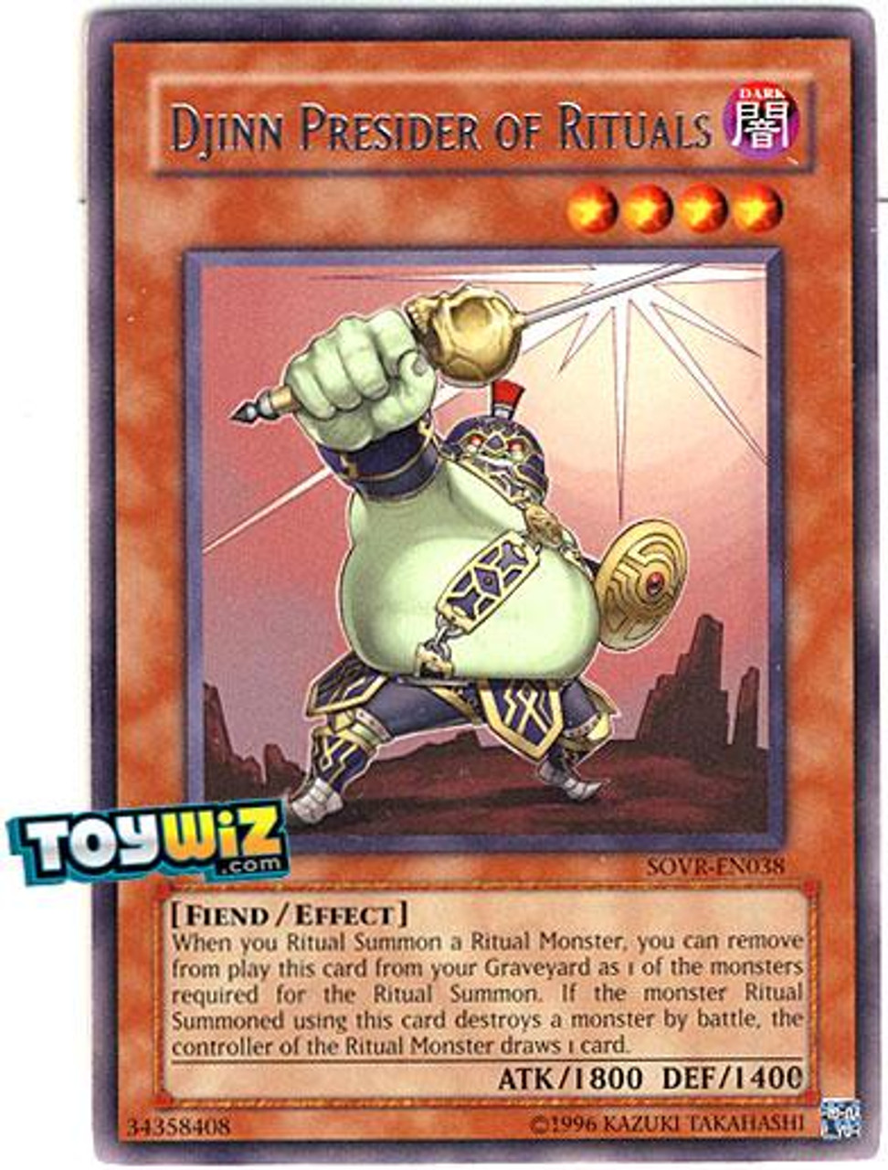 Yugioh Stardust Overdrive Single Card Rare Djinn Presider Of Rituals