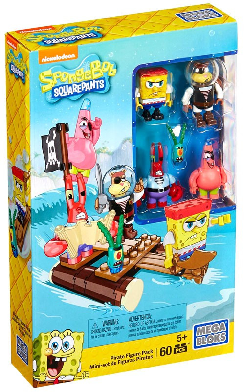 Mega Bloks Spongebob Squarepants Pirate Figure Pack Set 38225 - ToyWiz