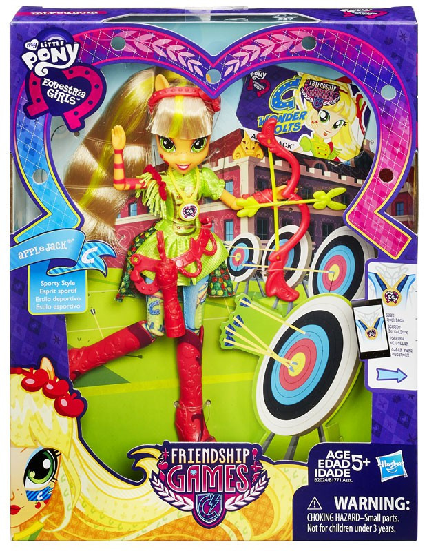 My Little Pony Equestria Girls Friendship Games Applejack Doll Set Sporty Style Hasbro Toys - ToyWiz