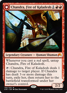 Magic The Gathering Origins Single Card Mythic Rare Chandra, Fire of Kaladesh Chandra, Roaring ...