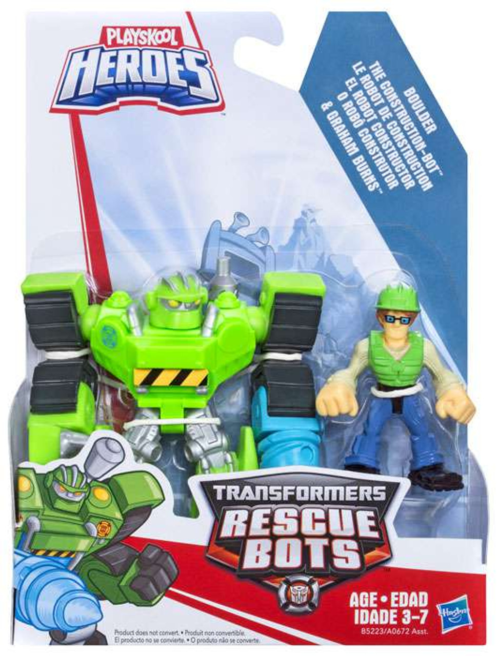 Transformers Rescue Bots Playskool Heroes Boulder The Construction Bot