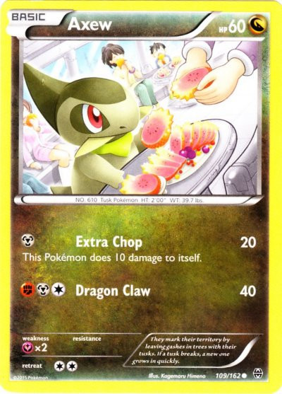Pokemon X Y BREAKthrough Single Card Common Axew 109 - ToyWiz