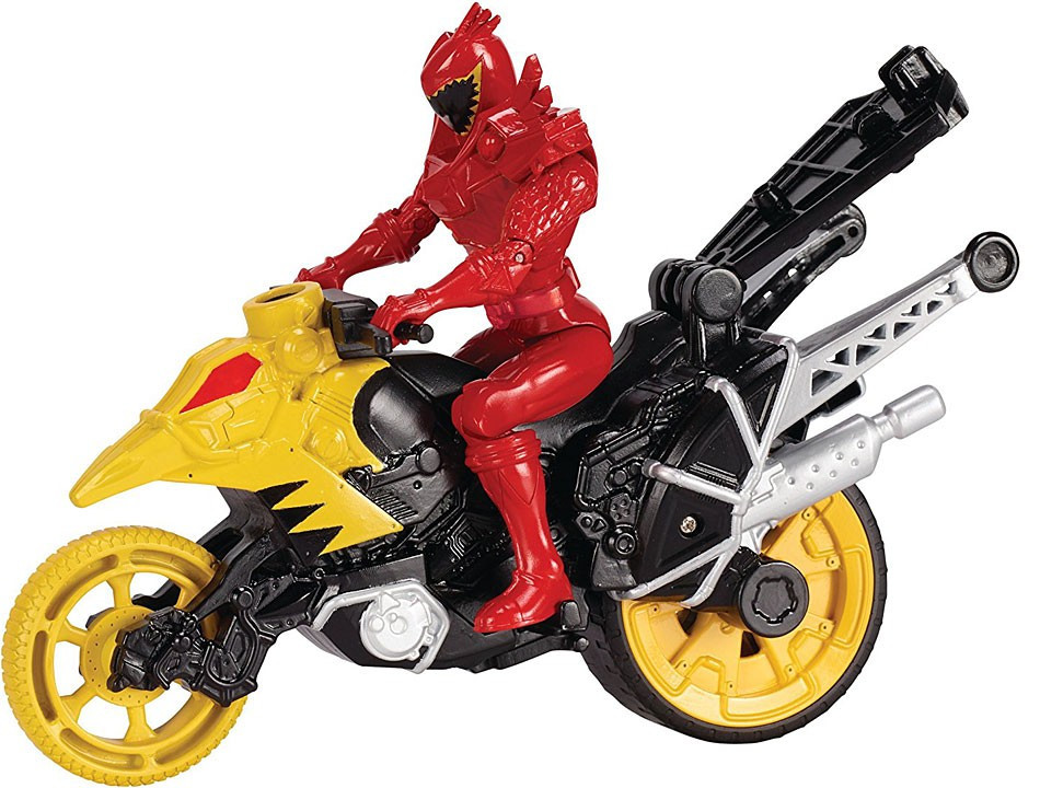 Power Rangers Dino Charge Dino Stunt Bike T-Rex Super Charge Red Ranger ...