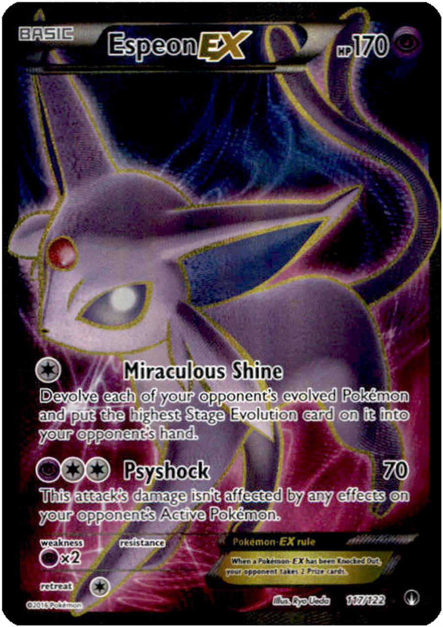 Pokemon X Y BREAKpoint Single Card Ultra Rare Holo Full Art Espeon-EX 117 - ToyWiz
