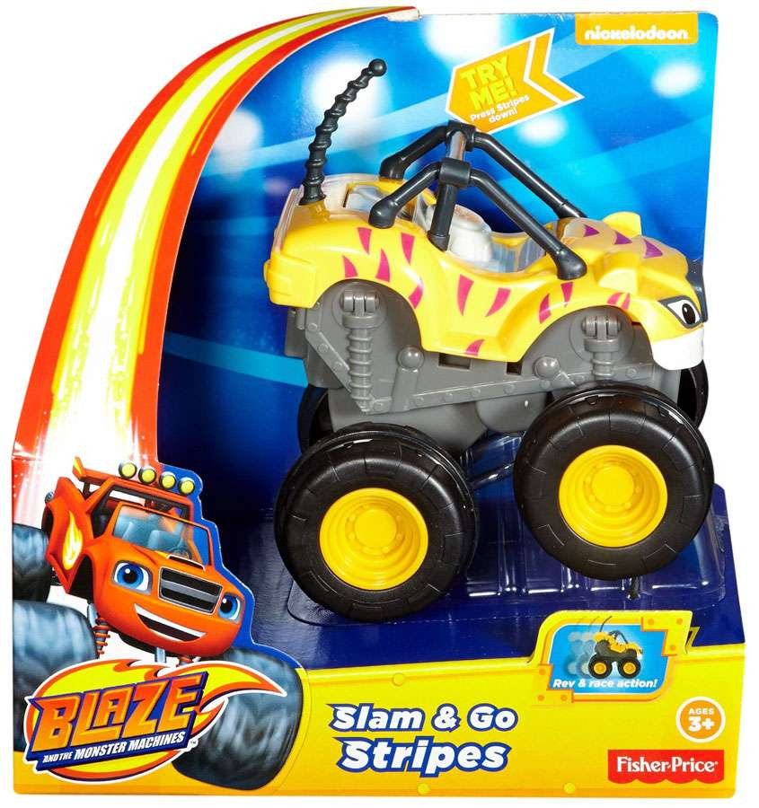 Fisher Price Blaze the Monster Machines Slam Go Stripes - ToyWiz