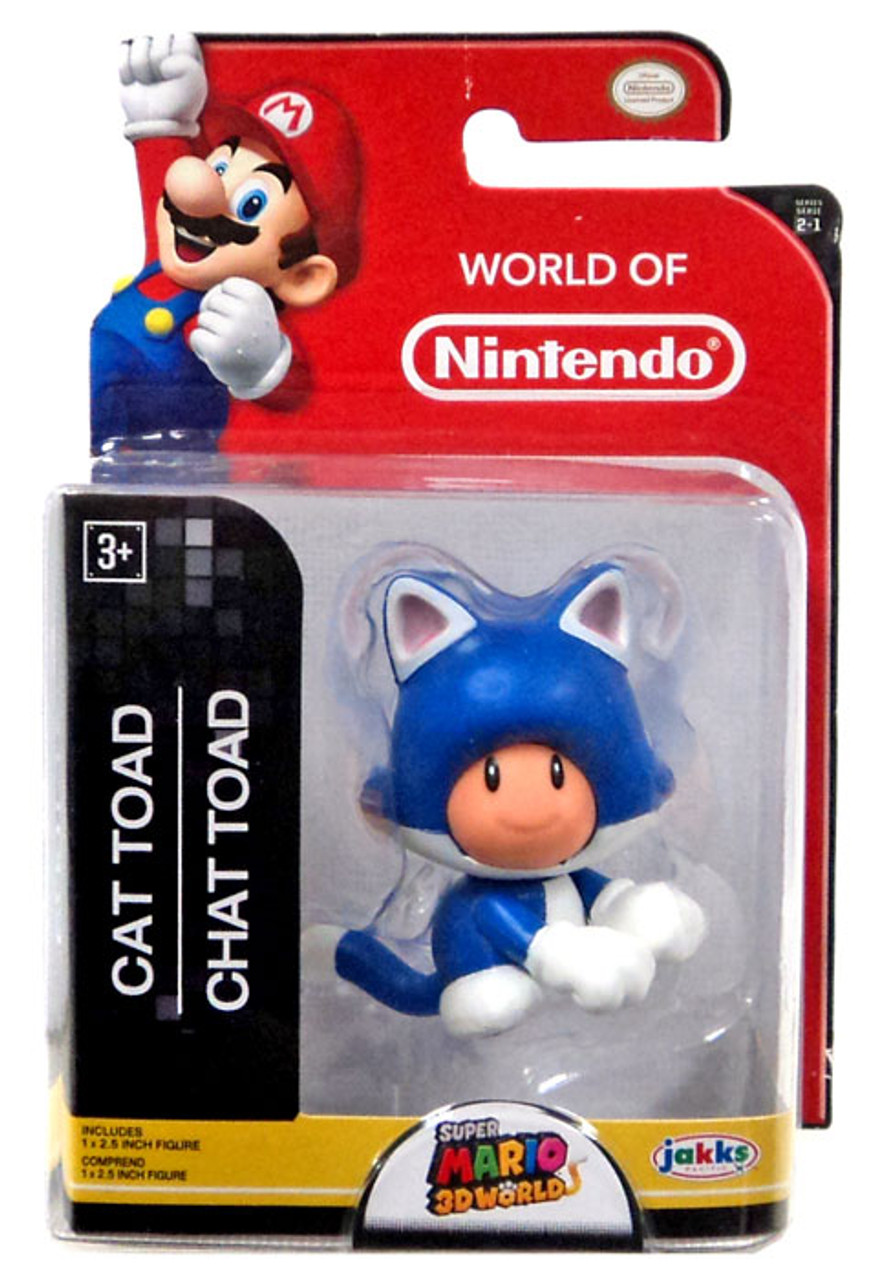 World Of Nintendo Super Mario 3d Worlds Cat Toad 2 5 Mini Figure Jakks