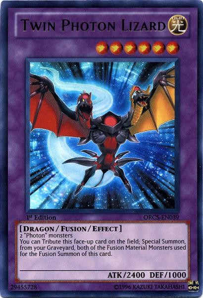 YuGiOh 5Ds Order of Chaos Single Card Ultra Rare Twin Photon Lizard ...