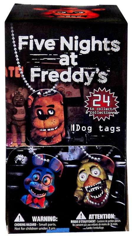 Five Nights at Freddys Five Nights at Freddys Dog Tag Gravity Feed Box ...