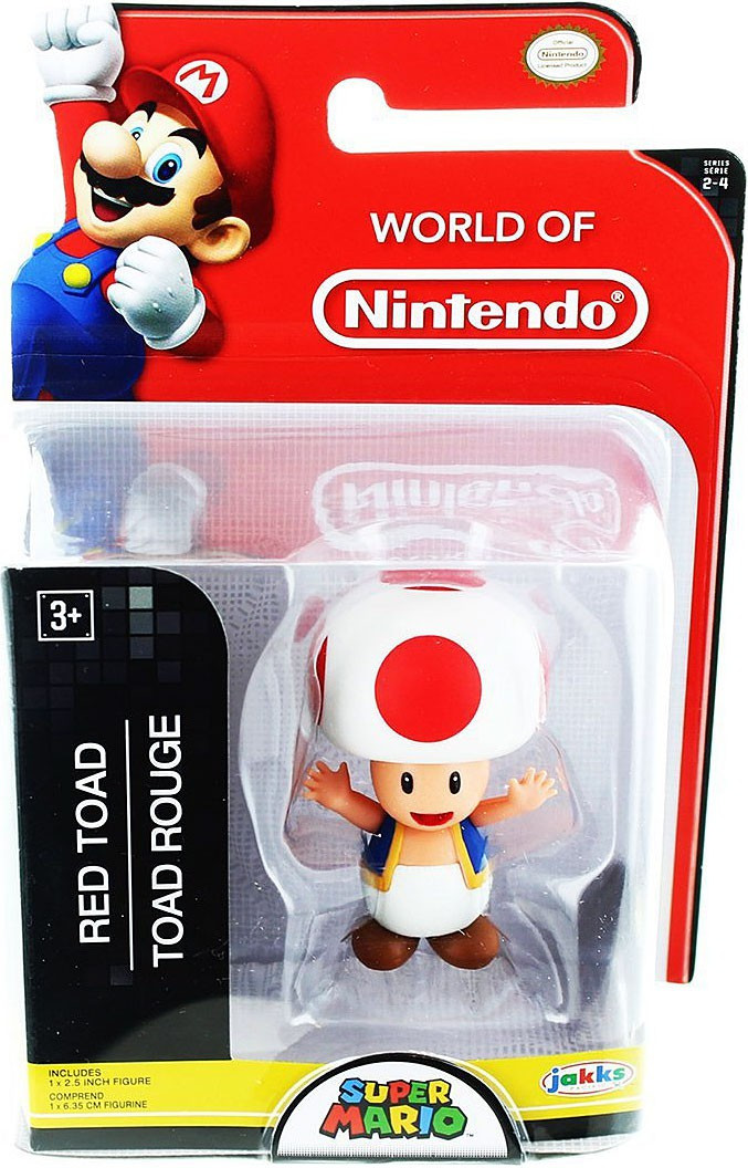 World of Nintendo Super Mario Toad 2.5 Mini Figure Jakks Pacific - ToyWiz