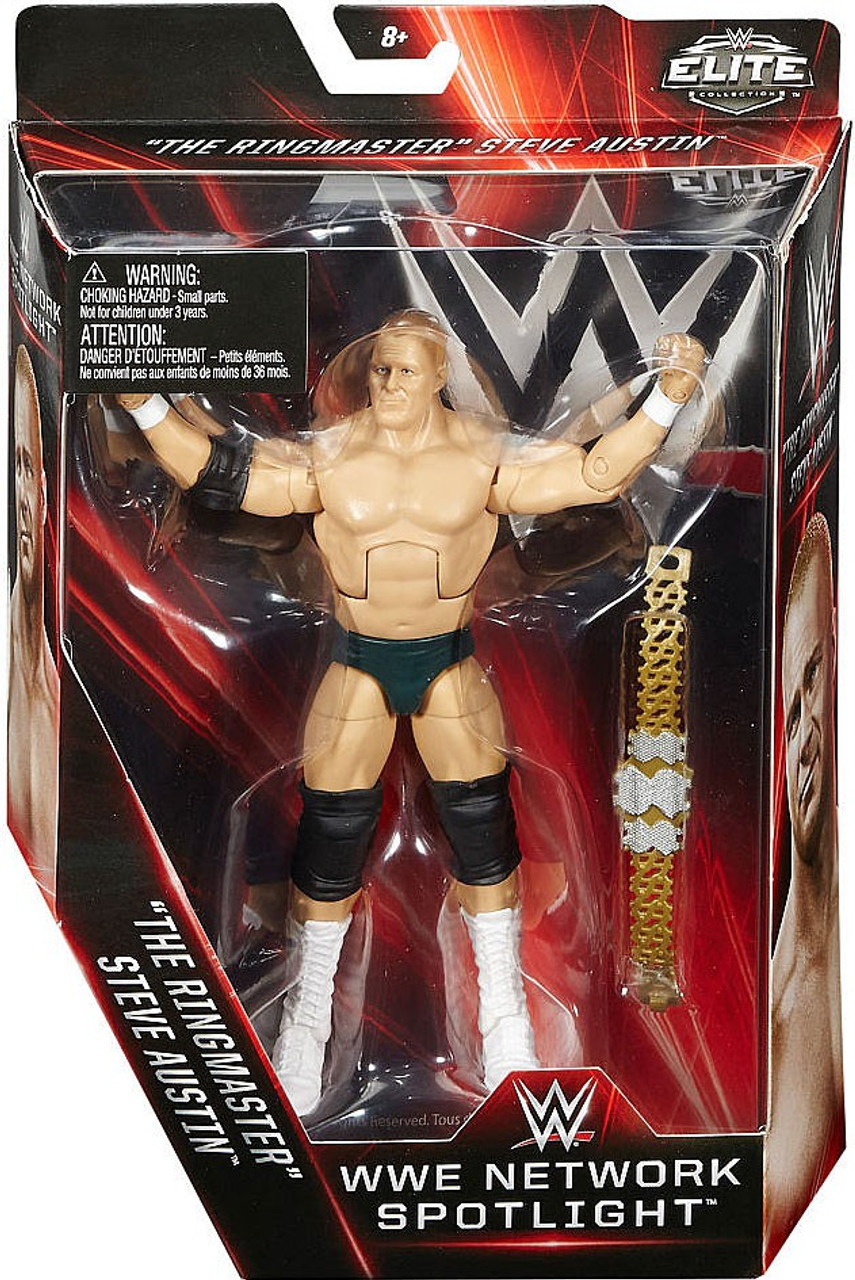 WWE Wrestling Elite Network Spotlight Steve Austin Exclusive 6 Action Figure The Ringmaster ...