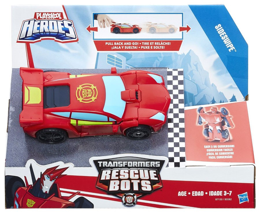 Transformers Rescue Bots Playskool Heroes Sideswipe Action Figure ...