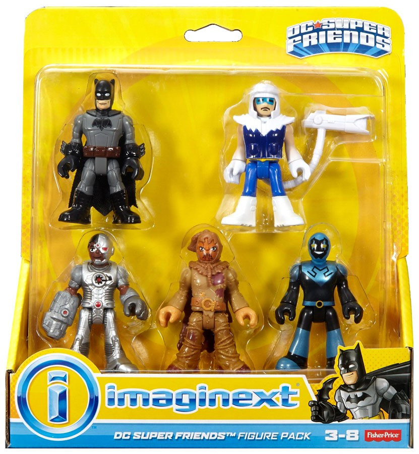 Fisher Price DC Super Friends Imaginext Batman, Cyborg, Blue Beetle ...