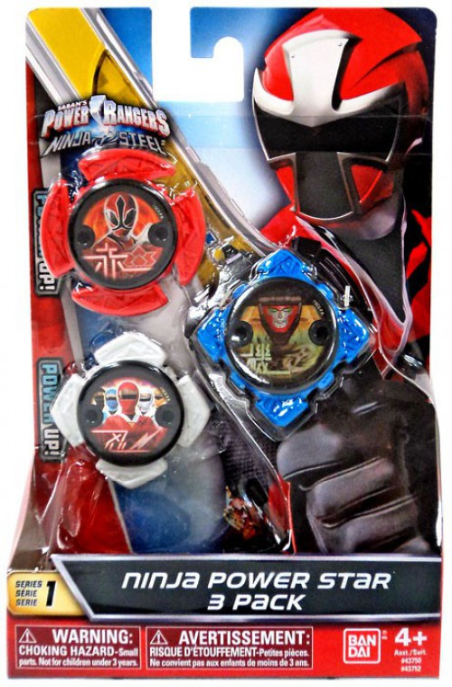 Power Rangers Ninja Steel Series 1 Red, White Blue Ninja Power Star 3 ...