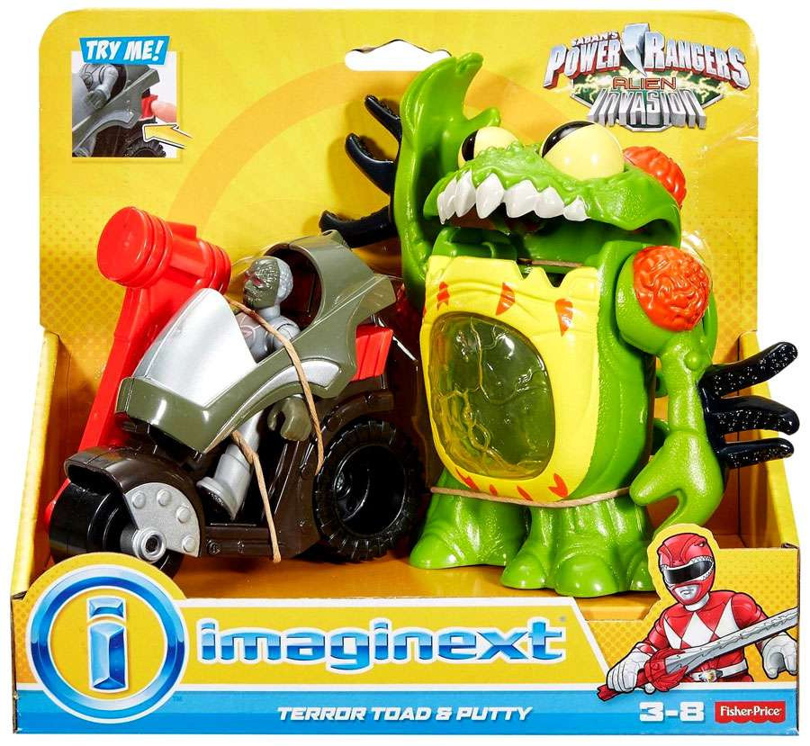 Power Rangers Alien Invasion Imaginext Terror Toad Putty Figure Set ...