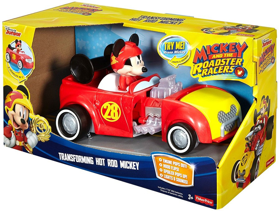 Fisher Price Disney Mickey Roadster Racers Transforming Hot Rod Mickey ...