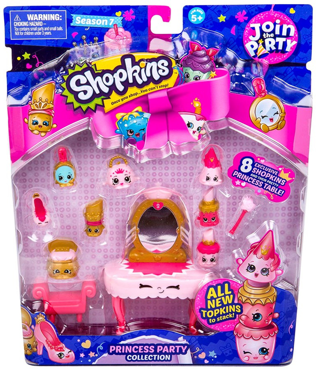 Shopkins Season 7 Join the Party Princess Party Mini Figure 9-Pack ...