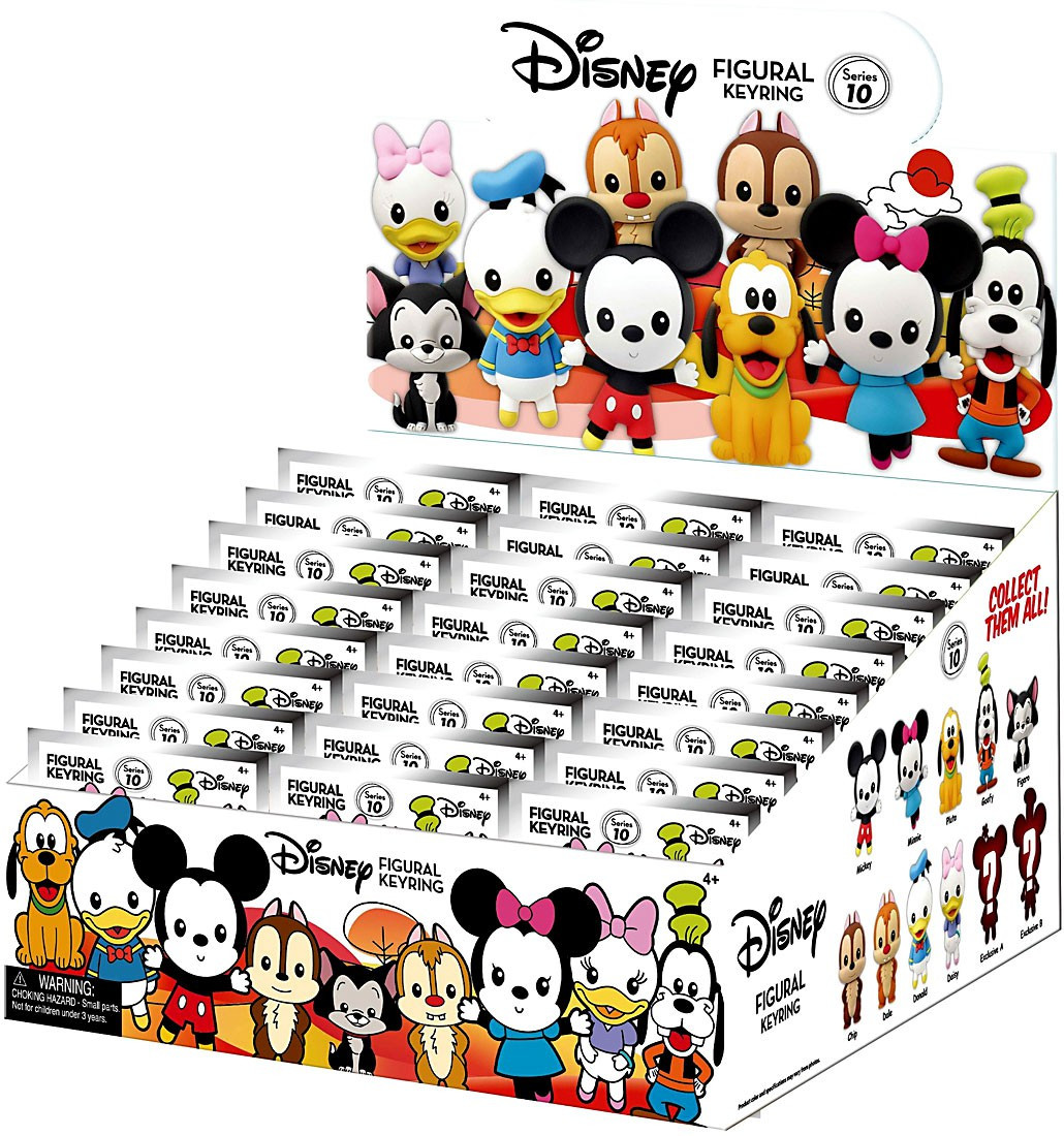 Disney 3D Figural Keychain Disney Series 10 Mystery Box 24 Packs ...