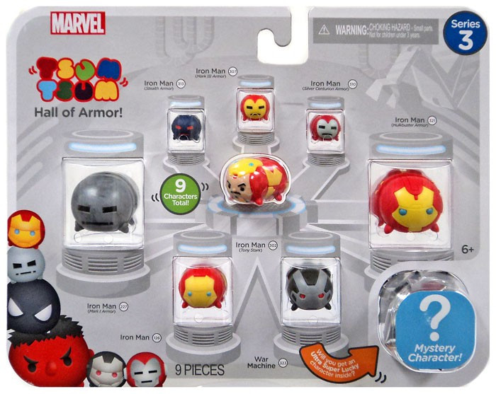 Marvel Iron Man Tsum Tsum Series 3 Iron Man, MkI Armor, Stealth Armor ...