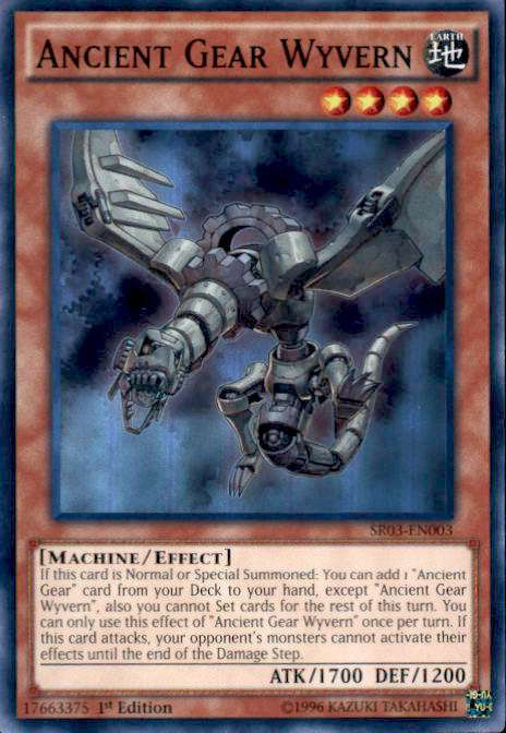 YuGiOh Machine Reactor Structure Deck Single Card Super Rare Ancient Gear Wyvern SR03-EN003 - ToyWiz