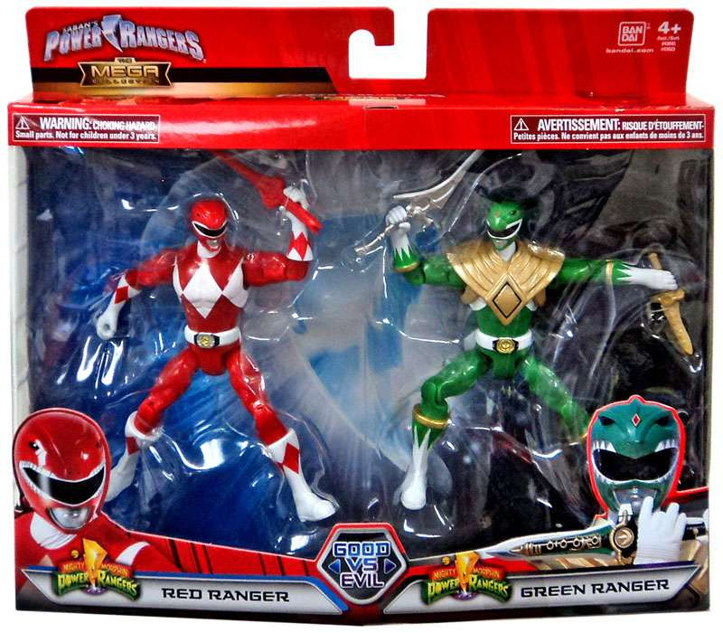 Power Rangers Mighty Morphin Good Vs. Evil Red Ranger Green Ranger ...