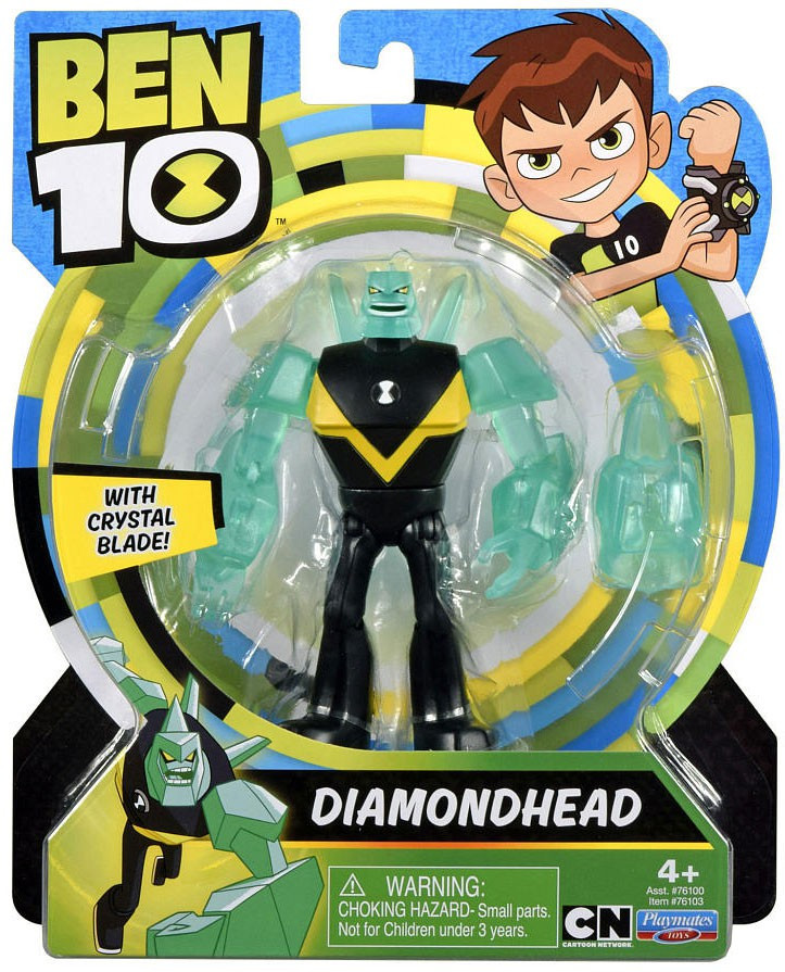 Ben 10 Basic Diamondhead 5 Action Figure Crystal Blade Playmates - ToyWiz