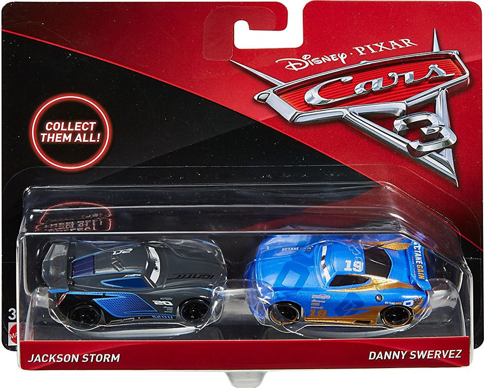Disney Cars Cars 3 Jackson Storm Danny Swervez Diecast 2-Pack Mattel ...