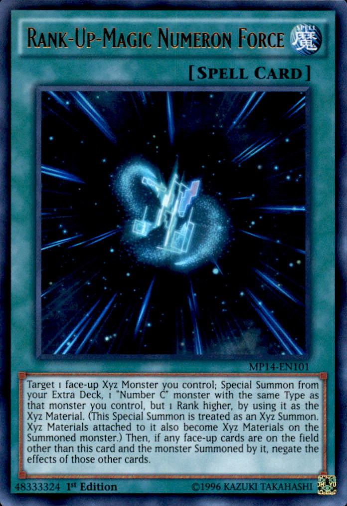 YuGiOh 2014 Mega Tin Single Card Ultra Rare Rank-Up-Magic Numeron Force MP14-EN101 - ToyWiz