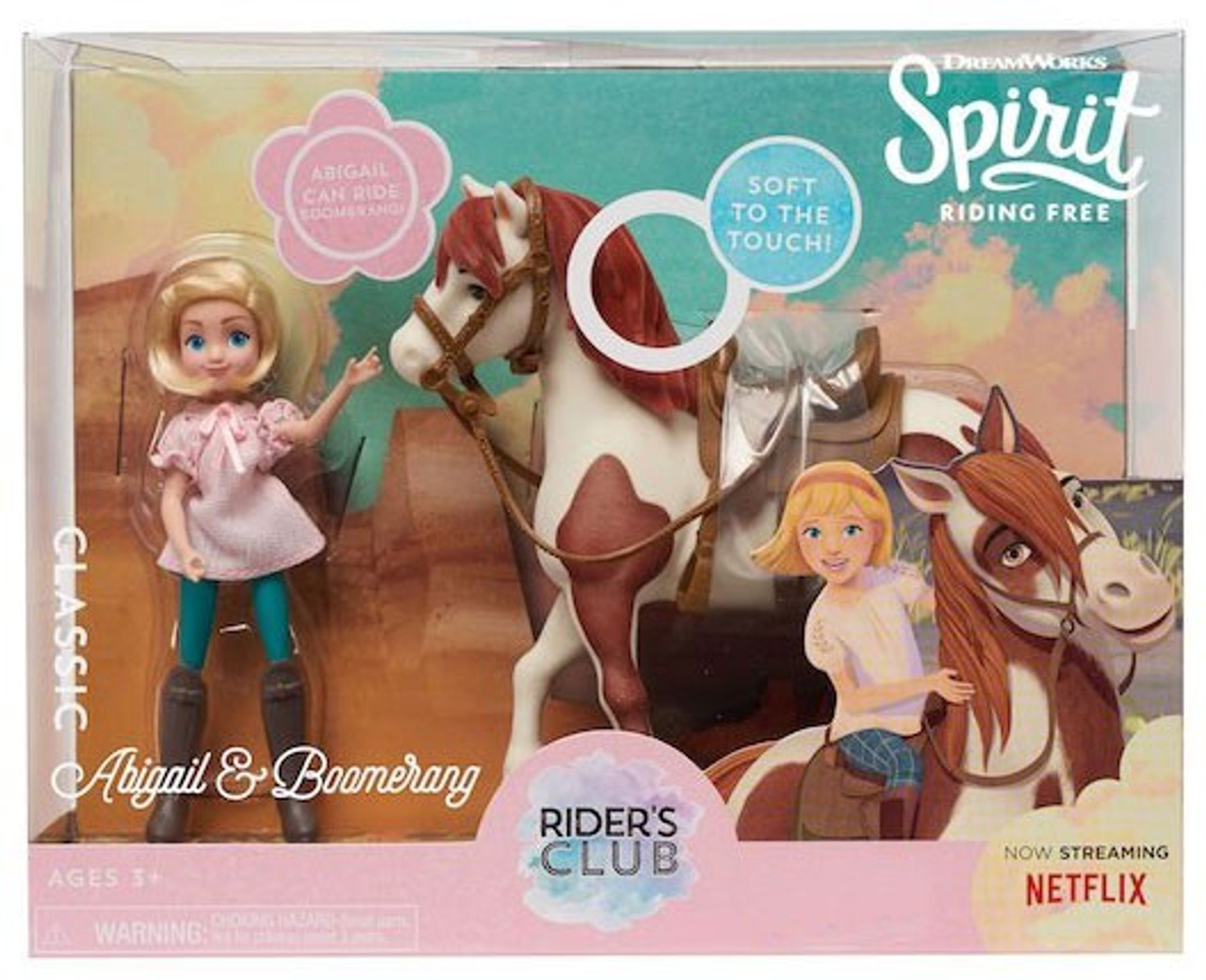 Spirit Riding Free Classic Series Riders Club Abigail Boomerang Exclusive Figure Set Soft To The