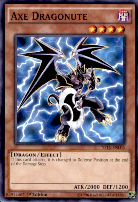 YuGiOh 2015 Starter Deck Dark Legion Single Card Common Axe Dragonute ...