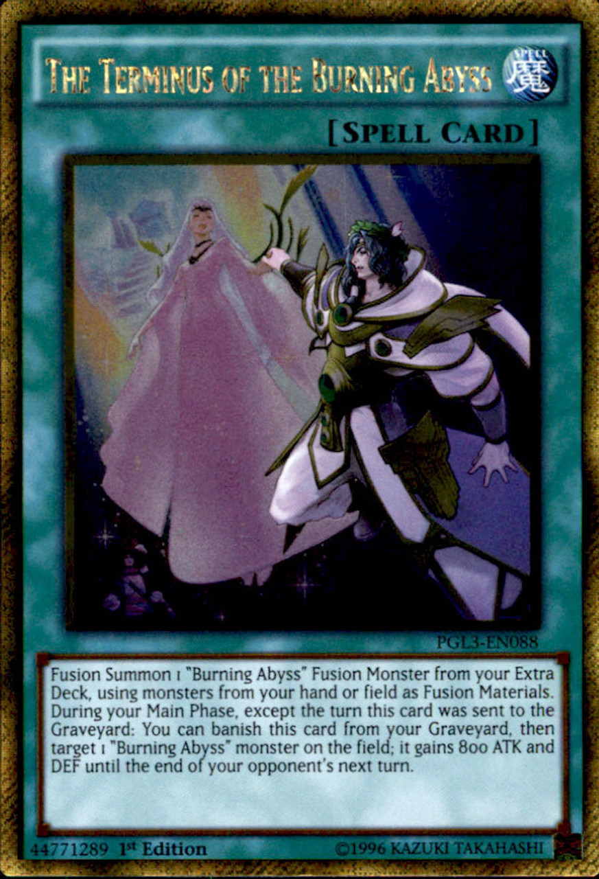 YuGiOh Premium Gold Infinite Gold Single Card Gold Rare The Terminus of the Burning Abyss PGL3 ...