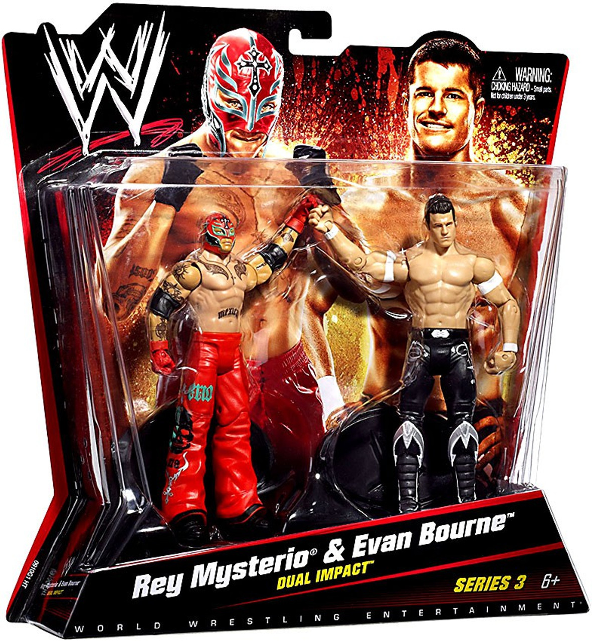 Wwe Wrestling Series 3 Rey Mysterio Evan Bourne Action Figure 2 Pack