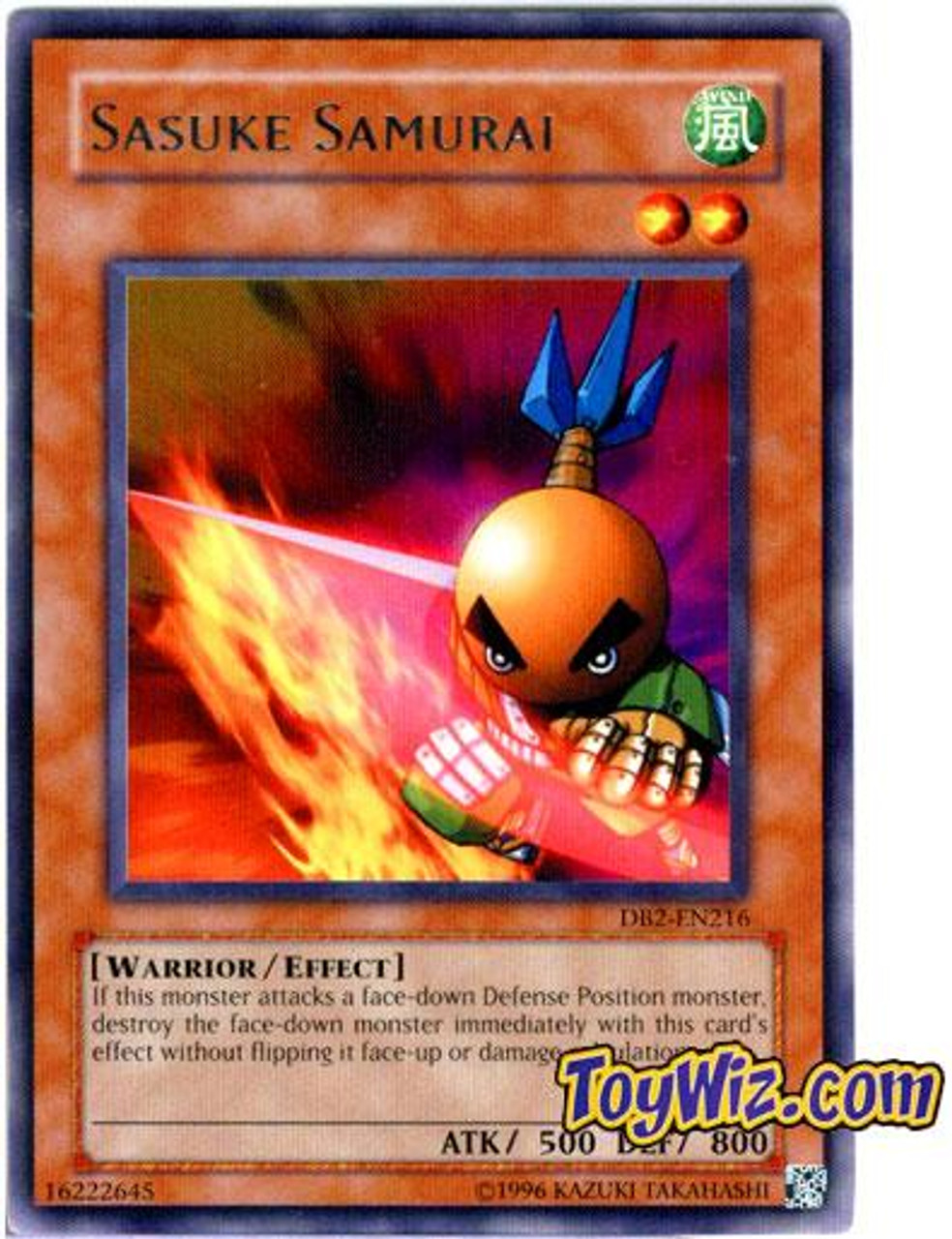 YuGiOh Dark Beginning 2 Single Card Rare Sasuke Samurai DB2-EN216 - ToyWiz