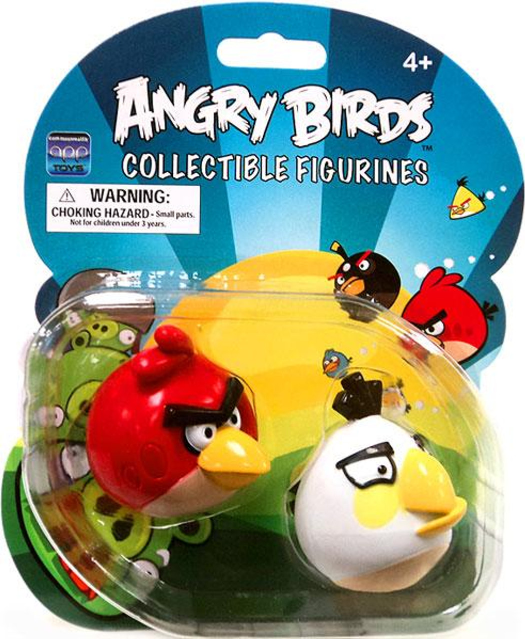 Angry Birds Collectbile Figurines Red Bird White Bird Figure 2 Pack Commonwealth Toys Toywiz