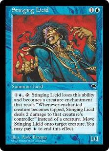 Magic The Gathering Tempest Single Card Uncommon Stinging Licid - ToyWiz