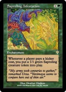 Magic The Gathering Invasion Single Card Rare Saproling Infestation 208 ...
