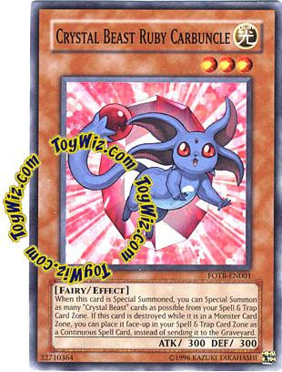 YuGiOh GX Force of the Breaker Single Card Common Crystal Beast Ruby ...