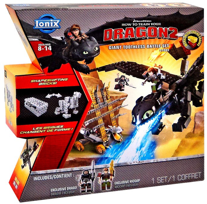 How to Train Your Dragon 2 Ionix Giant Toothless Battle Set 21003 Spin ...