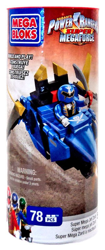 Power Rangers Megaforce Mega Bloks Set 5661 Blue Super Mega Jet - ToyWiz