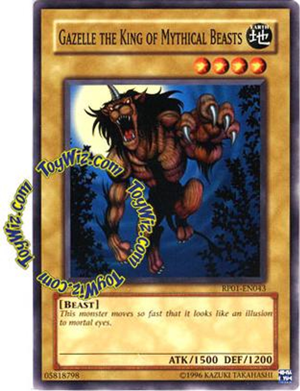 YuGiOh Retro Pack Single Card Common Gazelle the King of Mythical Beasts RP01-EN043 - ToyWiz