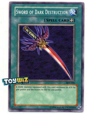 YuGiOh Starter Deck Yugi Single Card Common Sword of Dark Destruction ...