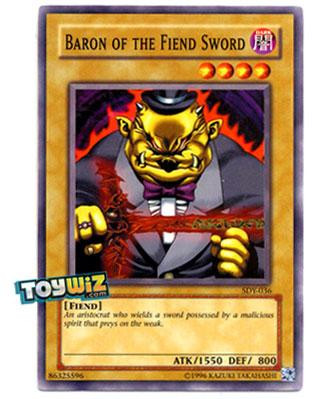 YuGiOh Starter Deck Yugi Single Card Common Baron of the Fiend Sword ...