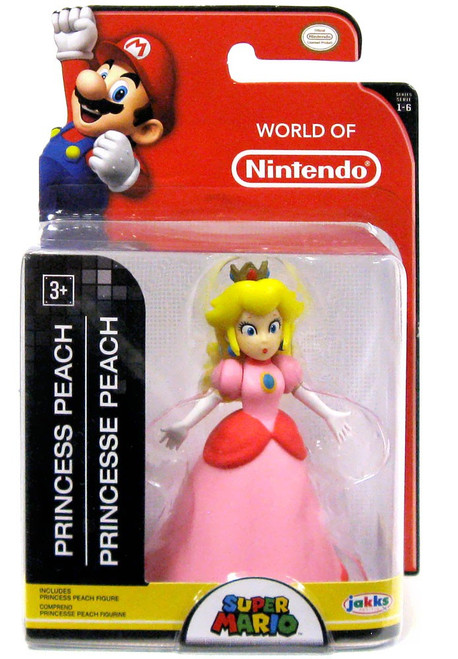 World of Nintendo Super Mario Princess Peach 2.5 Mini Figure Jakks Pacific - ToyWiz