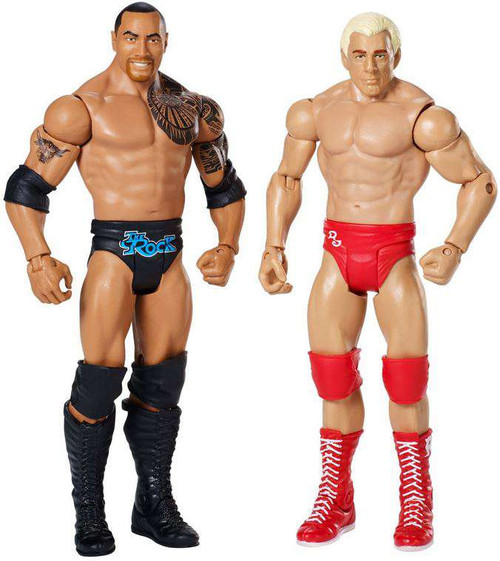 WWE Wrestling Wrestlemania 32 Ric Flair The Rock Action Figure 2-Pack Mattel Toys - ToyWiz