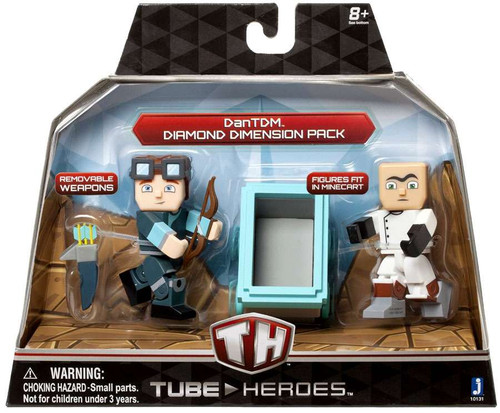 Tube Heroes DanTDM Diamond Dimension Pack Action Figure 2-Pack Jazwares ...