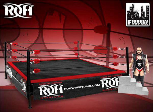 ROH Wrestling Ring of Honor Wrestling Ring Playset Michael Elgin Figure ...