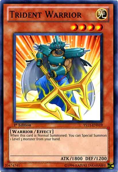 YuGiOh Zexal Dawn of the Xyz Single Card Common Trident Warrior YS11 ...