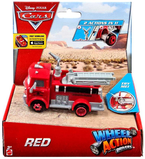 Disney Pixar Cars Wheel Action Drivers Red Diecast Car Mattel Toys - ToyWiz