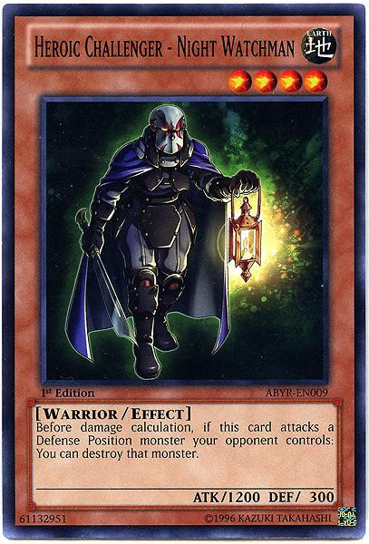 YuGiOh Zexal Abyss Rising Single Card Common Heroic Challenger - Night ...