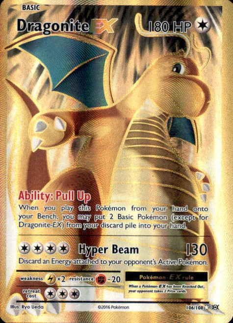 Pokemon X Y Evolutions Single Card Ultra Rare Holo Full Art Dragonite ...
